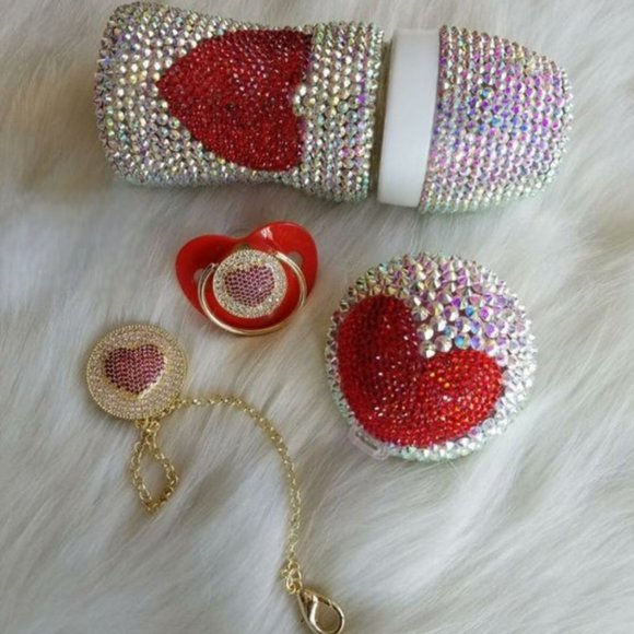 Sew cute baby | Other | Personalized Baby Bottle And Pacifier Set ...